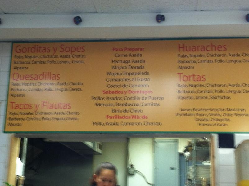 Menu at Supermercado Tierra Caliente restaurant, Woodstock