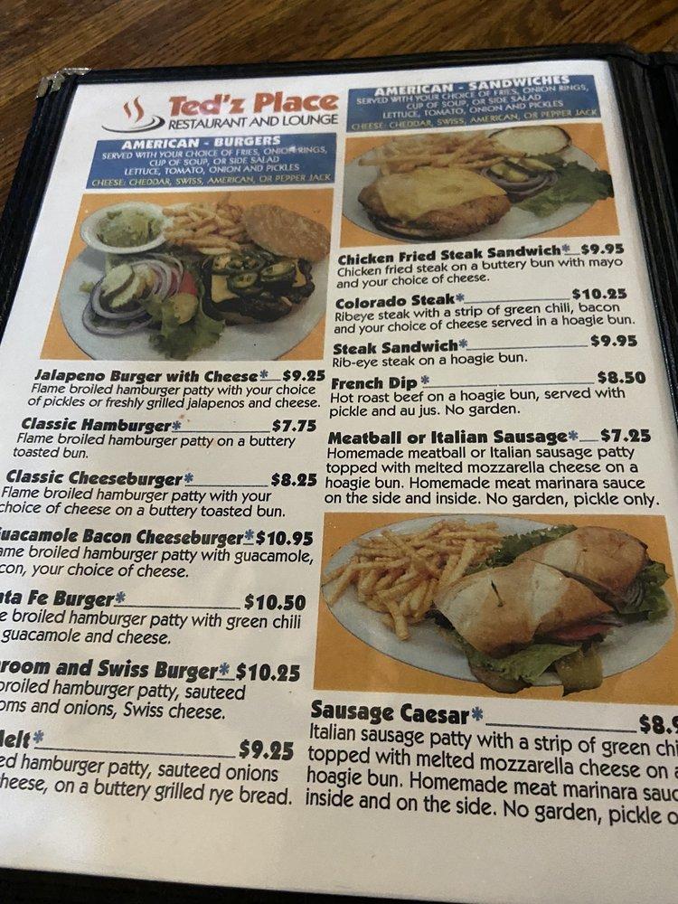 Menu at Ted'z Place Restaurant and Lounge, Commerce City