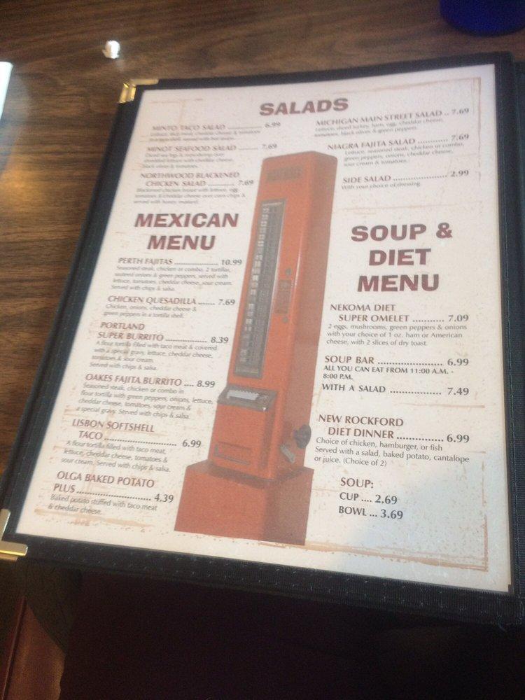 Menu at Old Main Street Cafe, Devils Lake