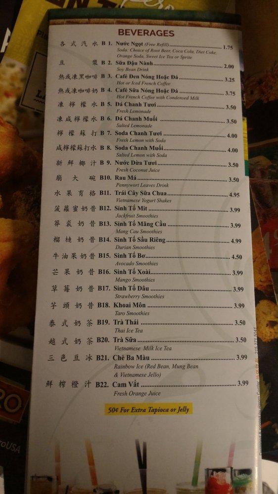 Menu at Thai Son restaurant, Pennsauken Township, NJ-38