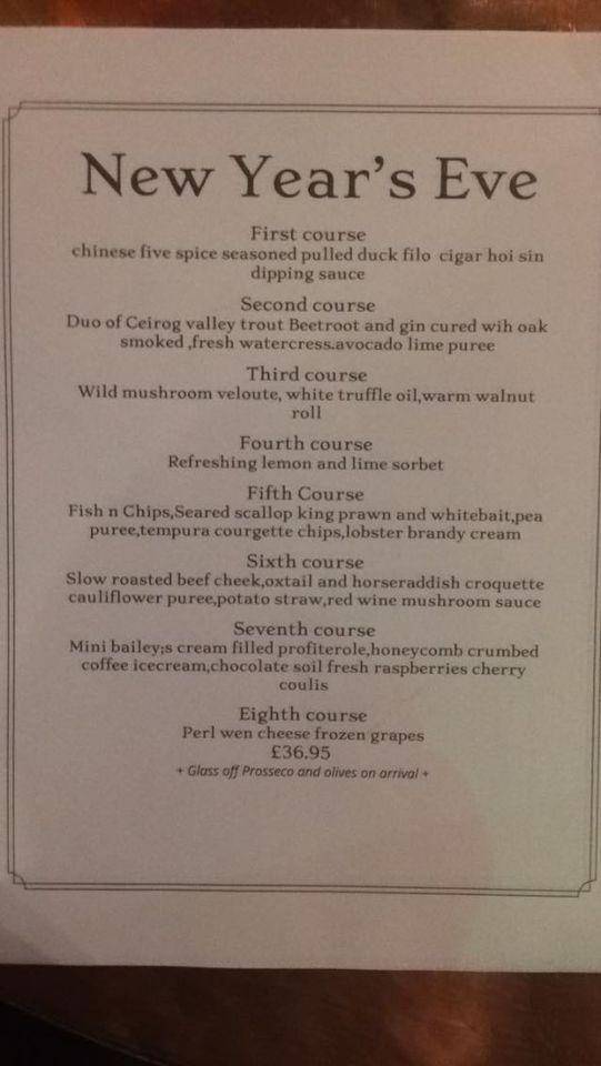 Menu at The Swan Inn pub & bar, Pontfadog