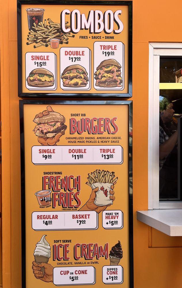 Menu at Heavy Handed restaurant, Santa Monica
