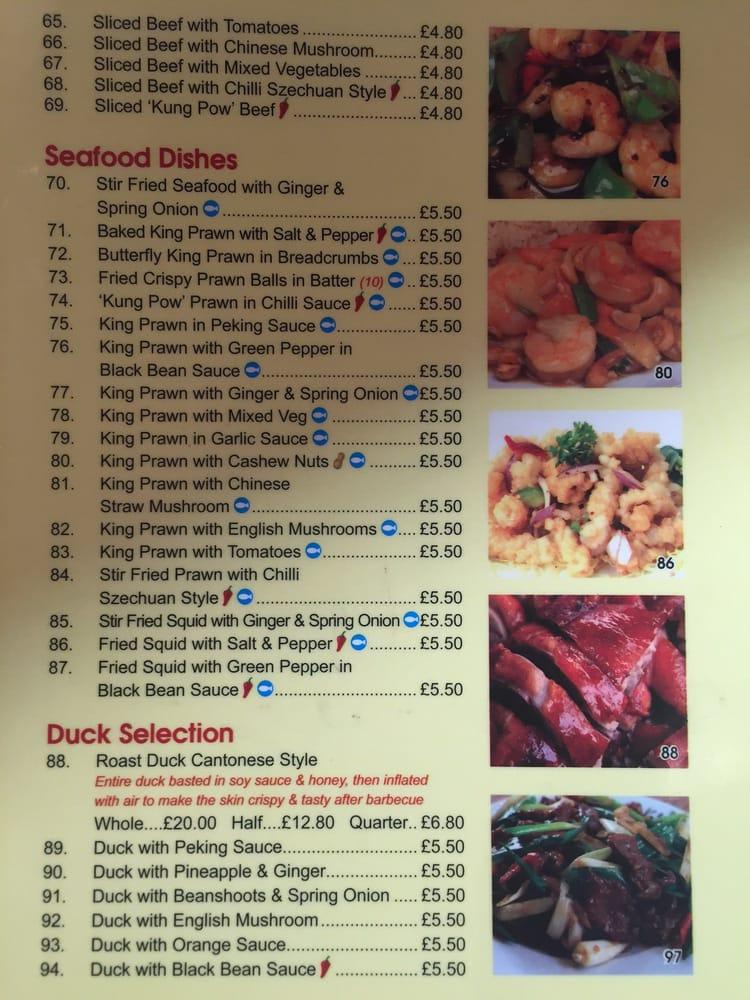 Menu at Golden Phoenix, London, 209 Whittington Road