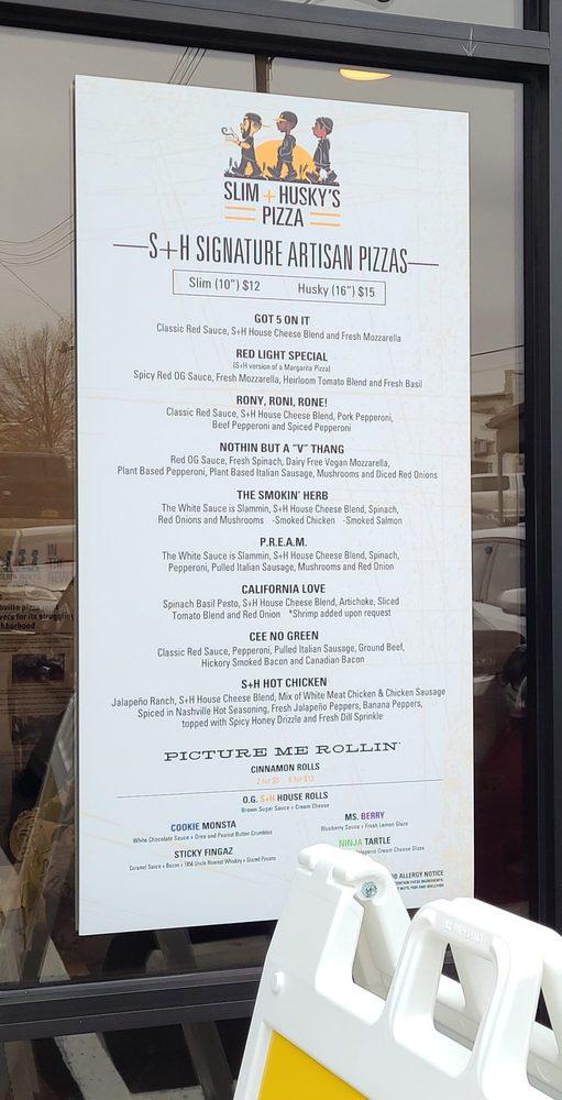Menu at Slim & Husky's Pizza Beeria (Memphis) pizzeria, Memphis