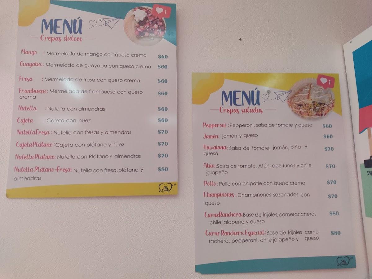 Menu at La Postal restaurant, Tecate