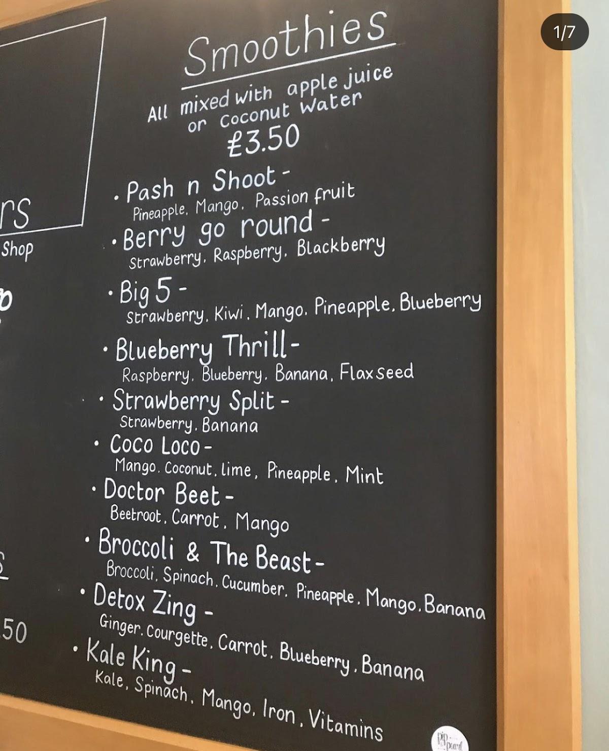 Menu at The Miner's Coffee Shop cafe, Pensford