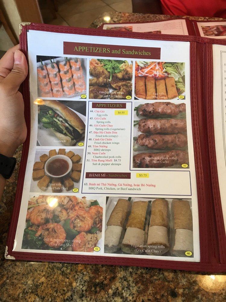 Menu at Pho Ha restaurant, Riverside, Magnolia Ave