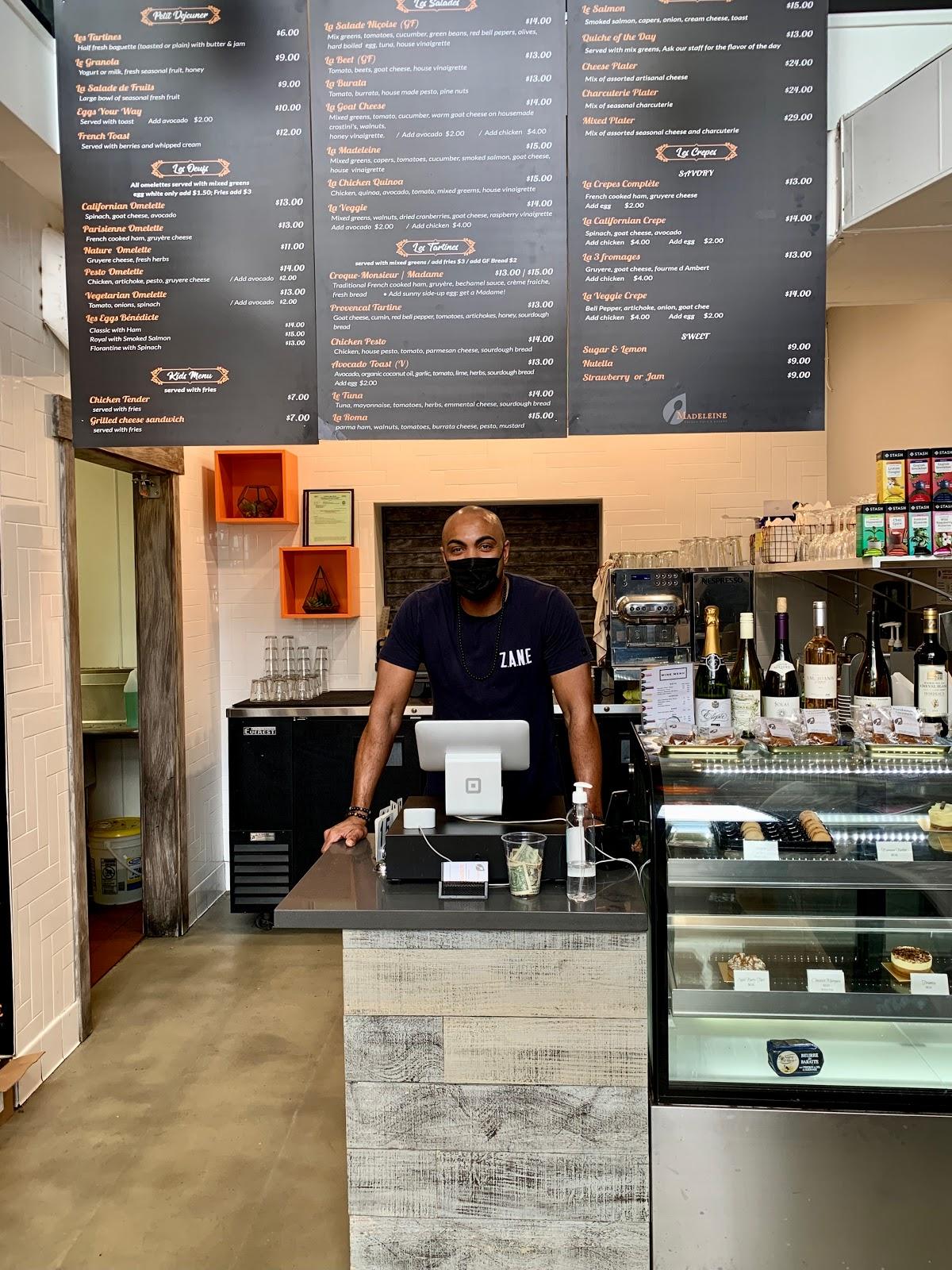 Menu at Madeleine Café & Bakery, Solana Beach