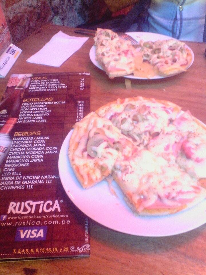 Carta del restaurante Rustica, Lima, Plaza del Armas