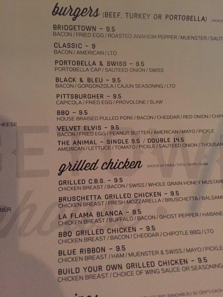 Menu at Bridgetown Taphouse pub & bar, Ambridge
