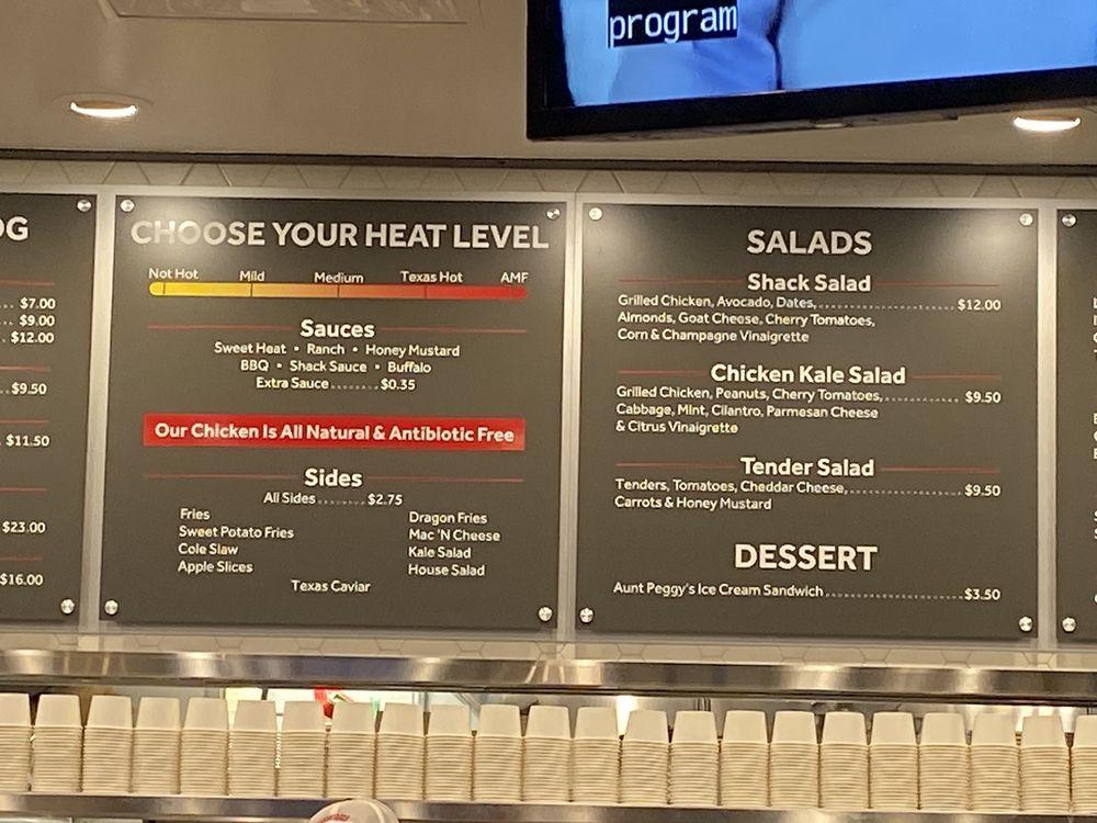 Menu at The Cookshack restaurant, Fort Worth