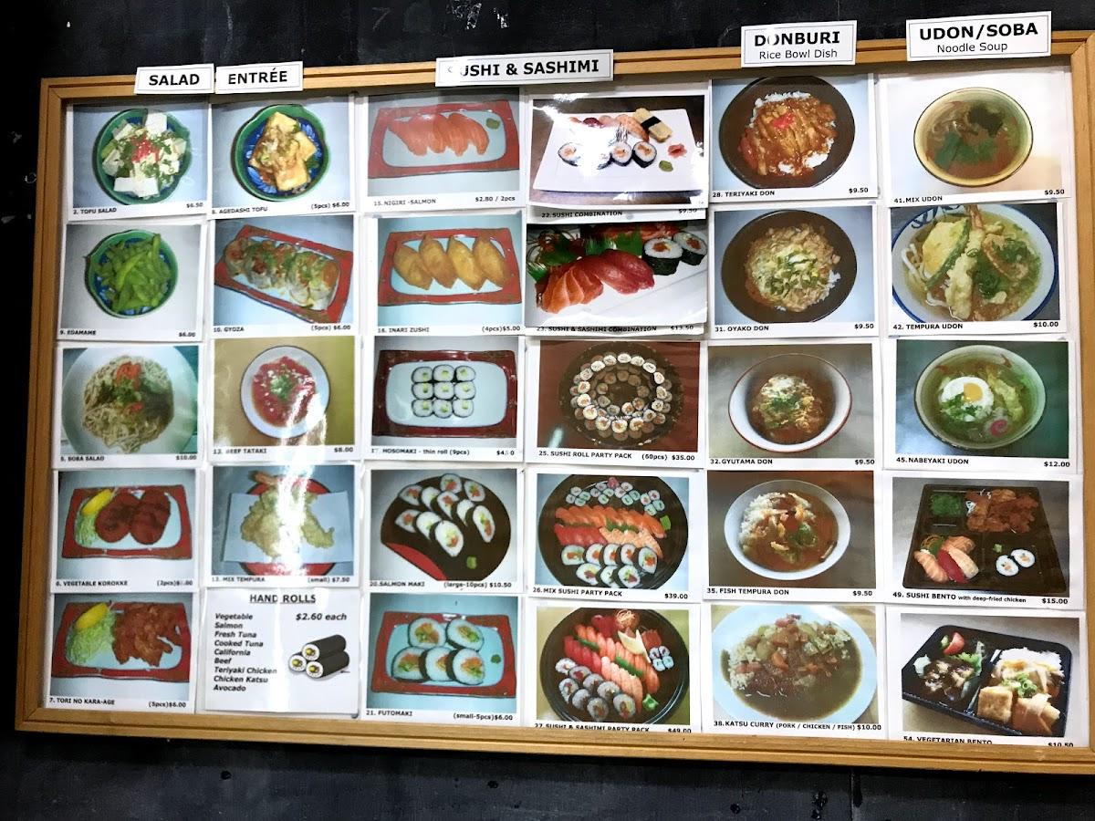 Menu at Iroli Japanese Takeaway restaurant, Malvern