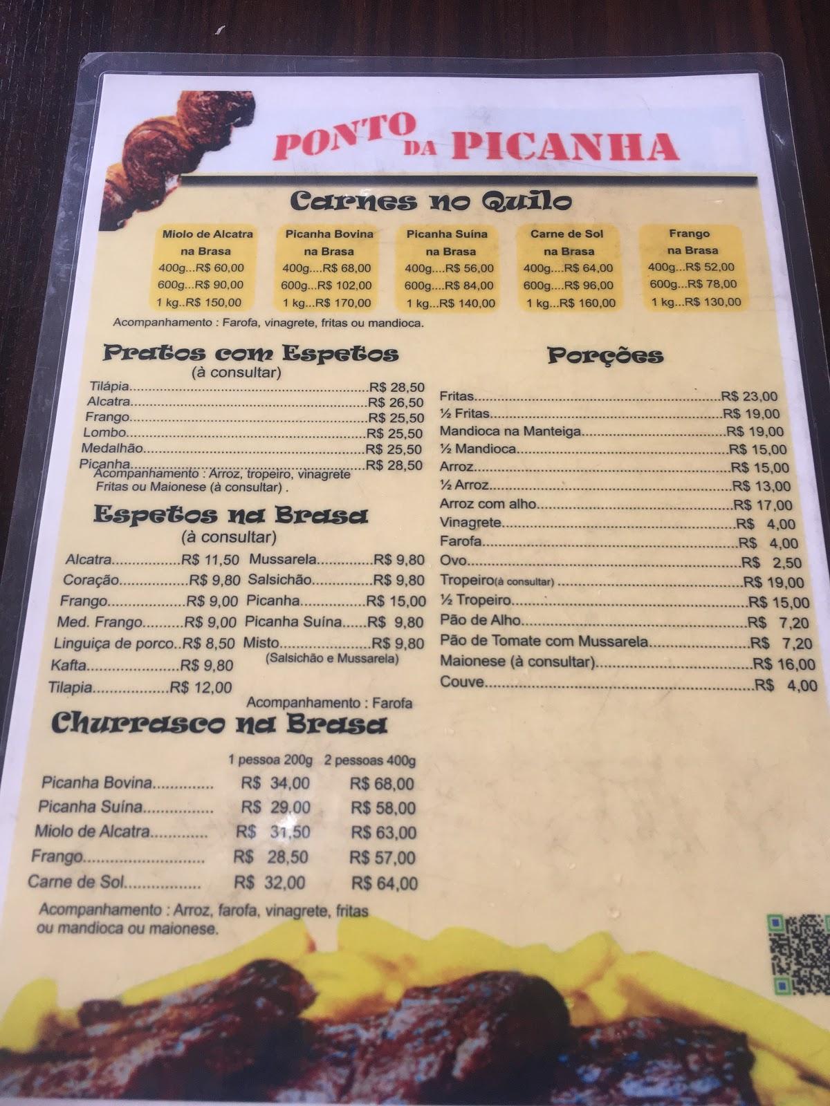 Menu em Ponto da Picanha pub & Bar, Belo Horizonte, Av. Brasil