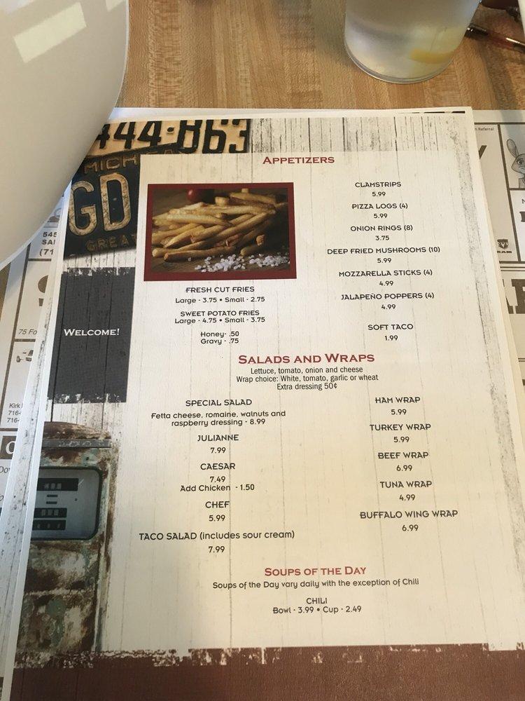 Carta de Roadside Cafe, Kill Buck