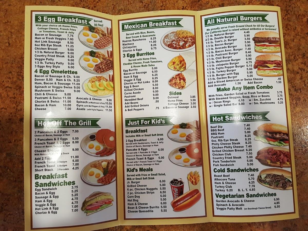 Menu at Perry's Place restaurant, Anaheim, E La Palma Ave