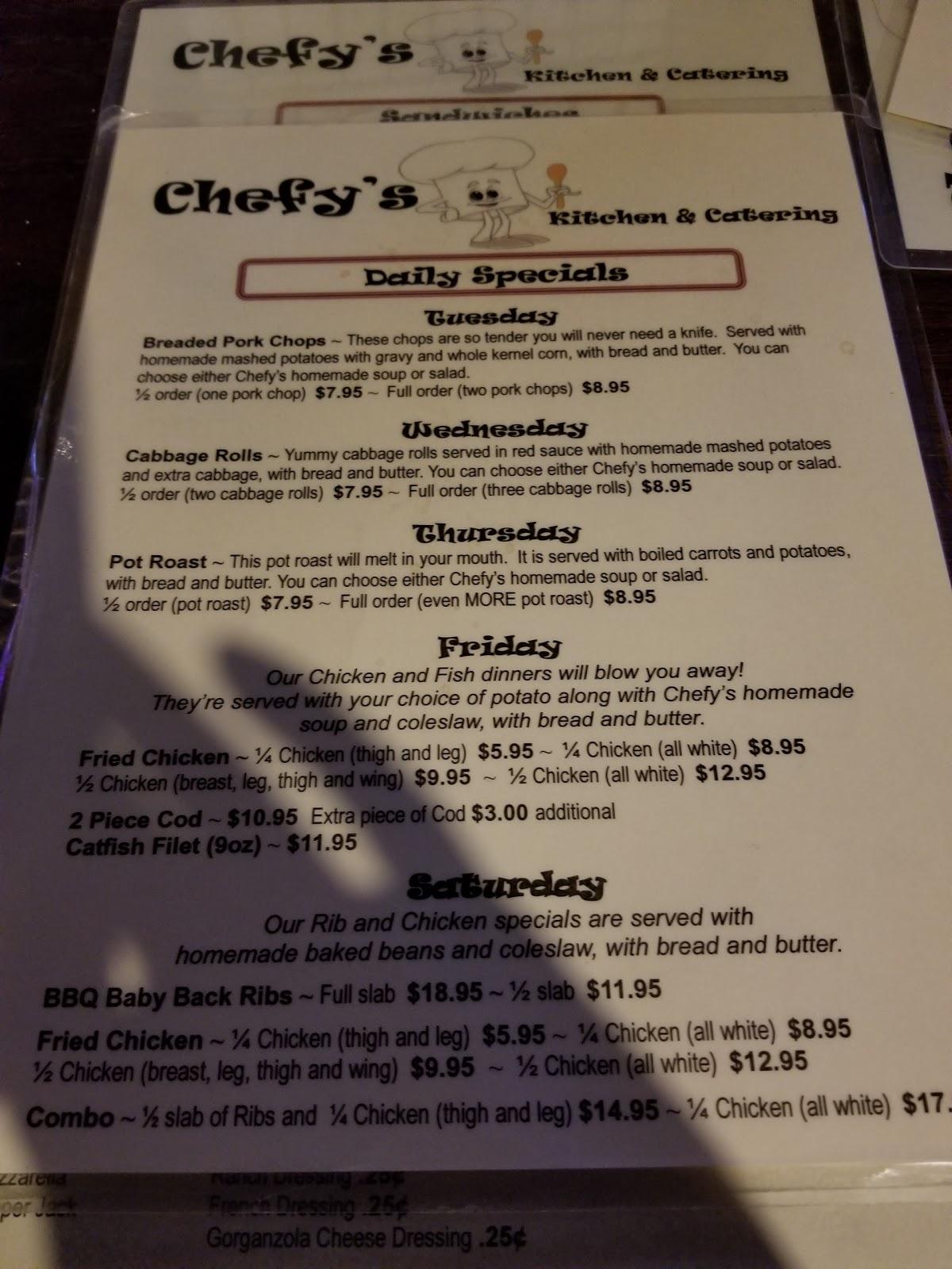 Menu at Fritz's Pour House Bar, Joliet