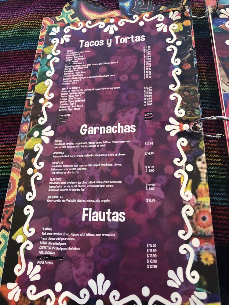 Menu at Pos Bueno Mexican Restaurant Bar, Brampton