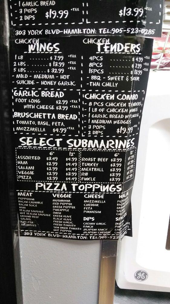 Menu at Select Food Mart and Pizza pizzeria, Hamilton