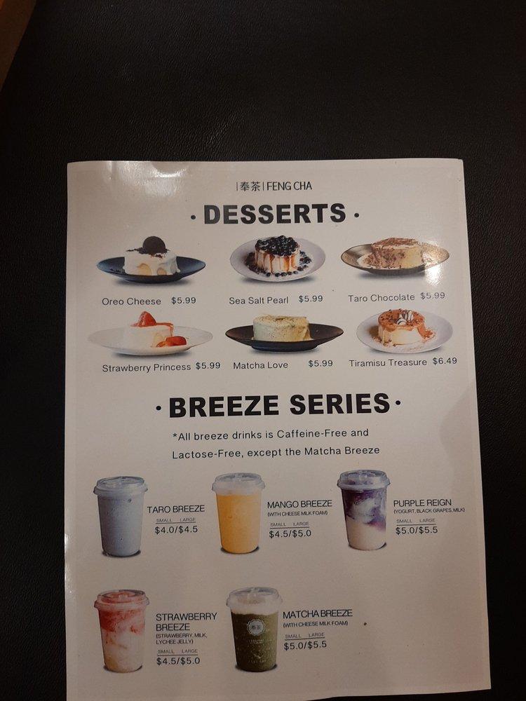 Menu at Feng Cha Garland pub & bar, Garland
