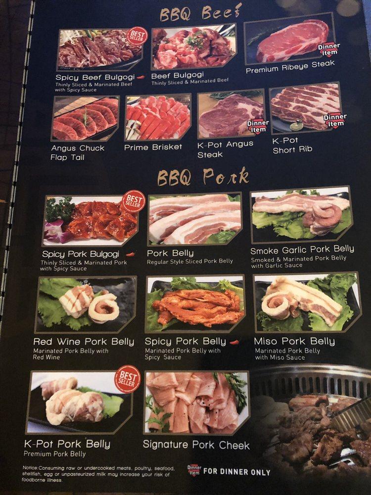Kpot Korean Bbq & Hot Pot Englewood Menu at Holly Stine blog