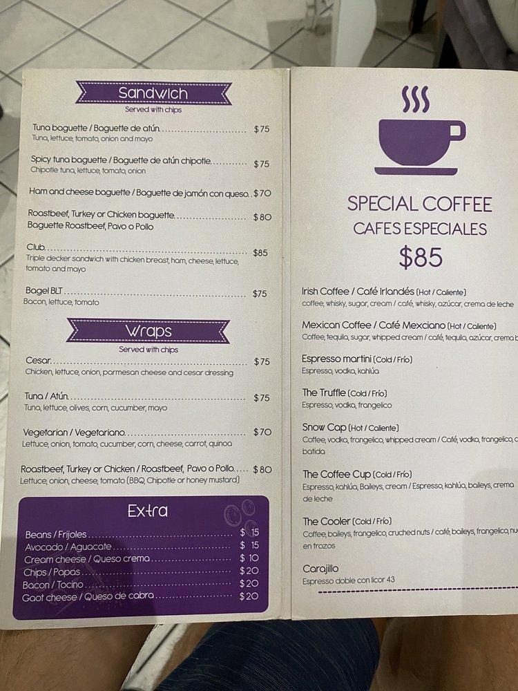 Menu at The Coffee Cup cafe, Puerto Vallarta, C. Rodolfo Gómez 146-Int. A
