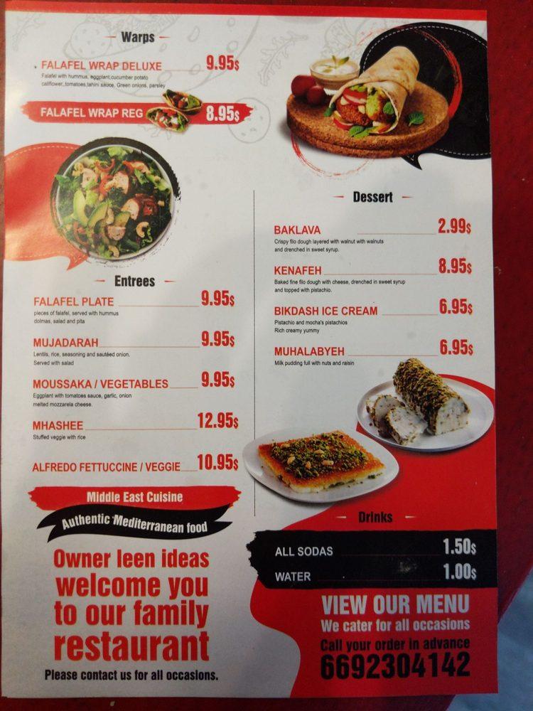 Menu at What The Falafel restaurant, San Jose