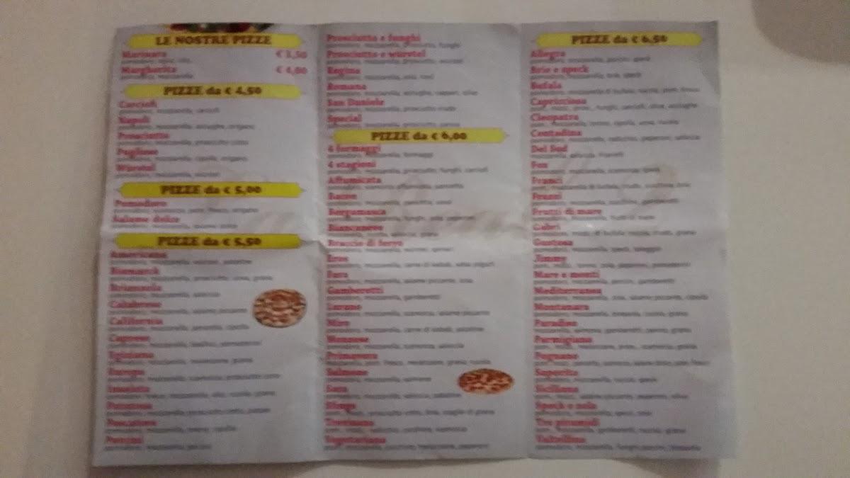 Menu da La Reale 2 pizzeria, Pognano