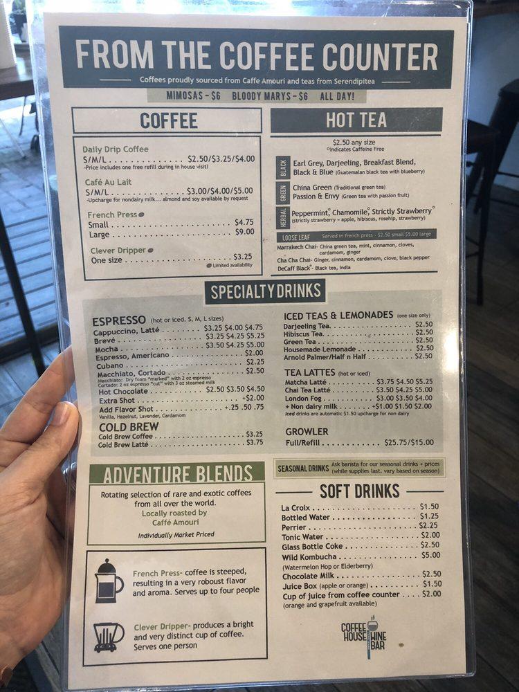 Menu at Lake Anne Coffee House & Wine Bar, Reston