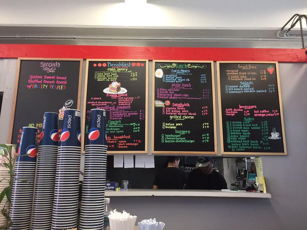 Menu at Button Up Cafe, Pearl City, 719 Kamehameha Hwy a102