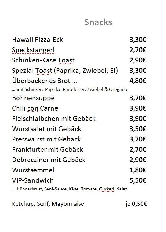 Speisekarte von Klein & Fein cafe, Österreich, Hauptplatz 6