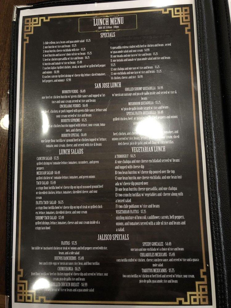 Menu at Las Brisas Authentic Mexican Restaurant, Pevely