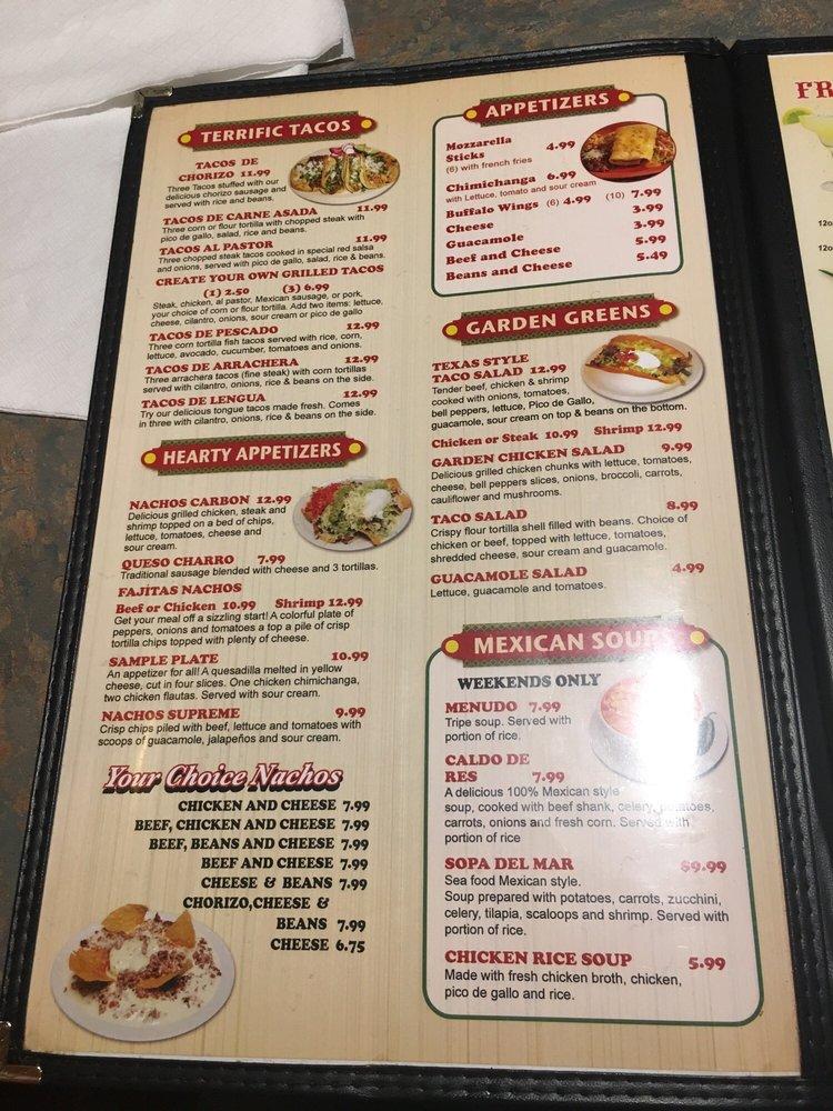 Menu at La Pinata restaurant, Kalamazoo