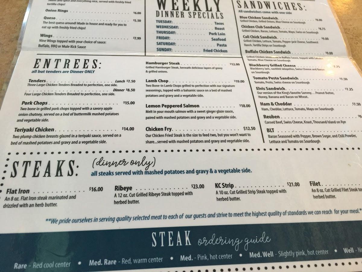 Menu at Crazy Mule Food & Brew pub & bar, Greensburg