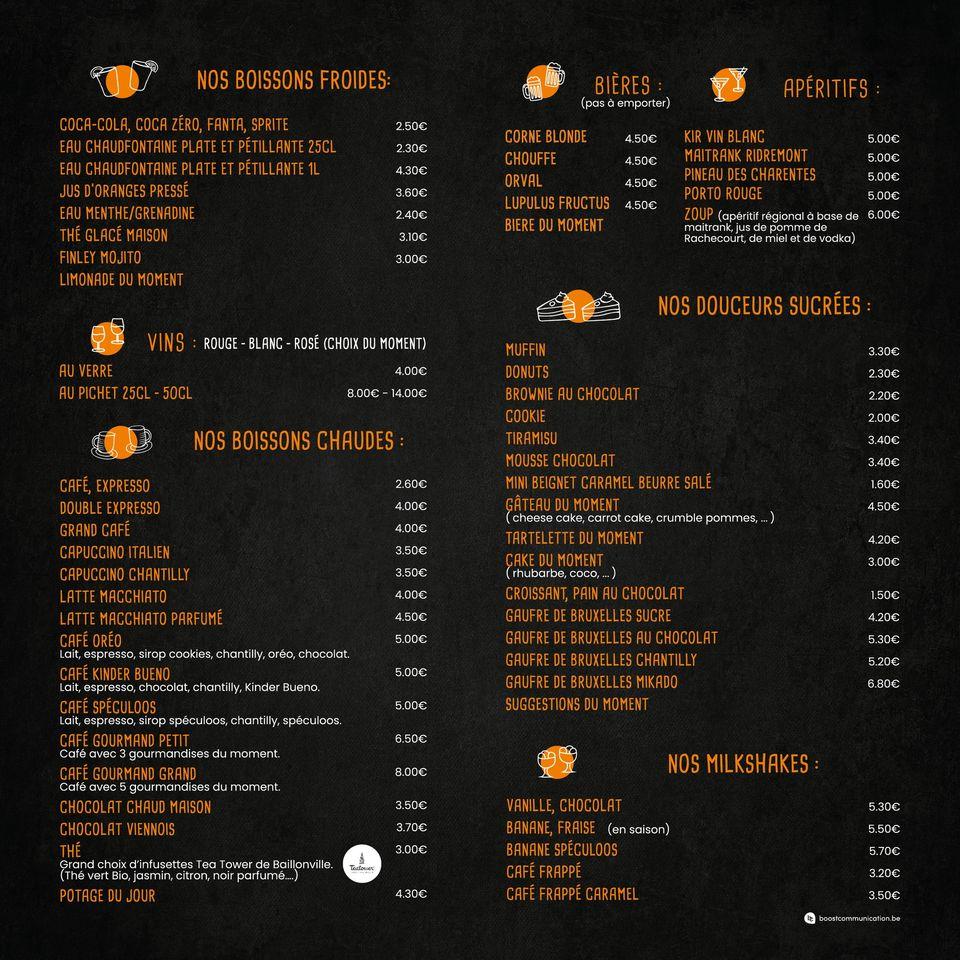 Menu au Illico Resto - FAUBOURGS, Arlon, Rue des Faubourgs 75