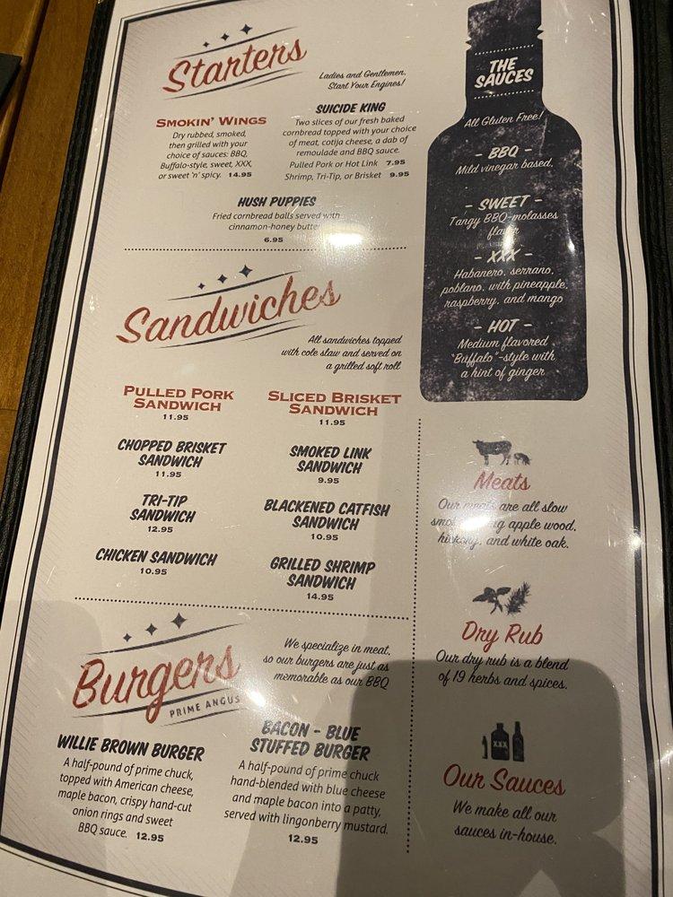 Menu at Mo's House Of Axe Restaurant, Bar, and Axe throwing, Los Angeles