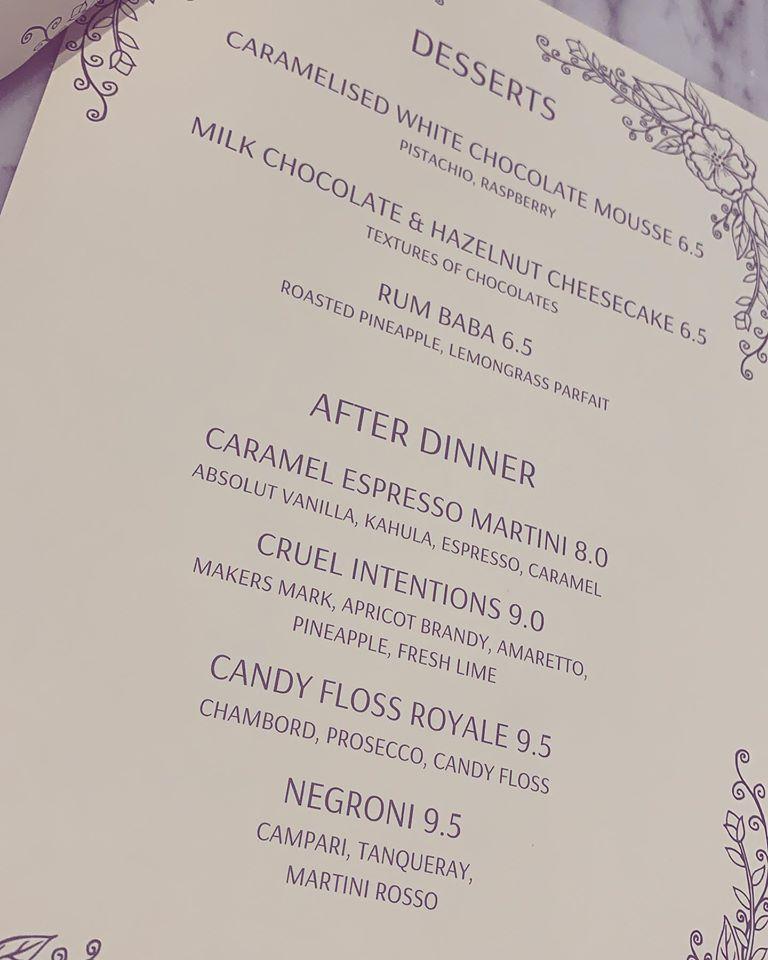 Menu at The Bloom Lounge pub & bar, Ipswich