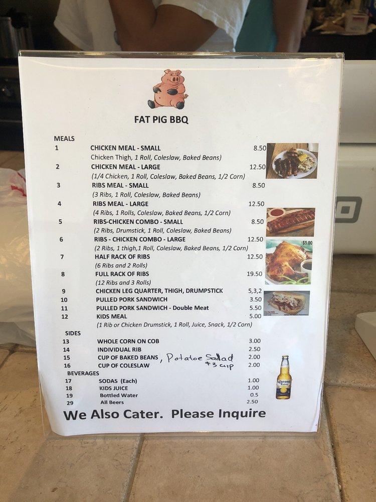 Menu at Fat Pig BBQ, Edmonds