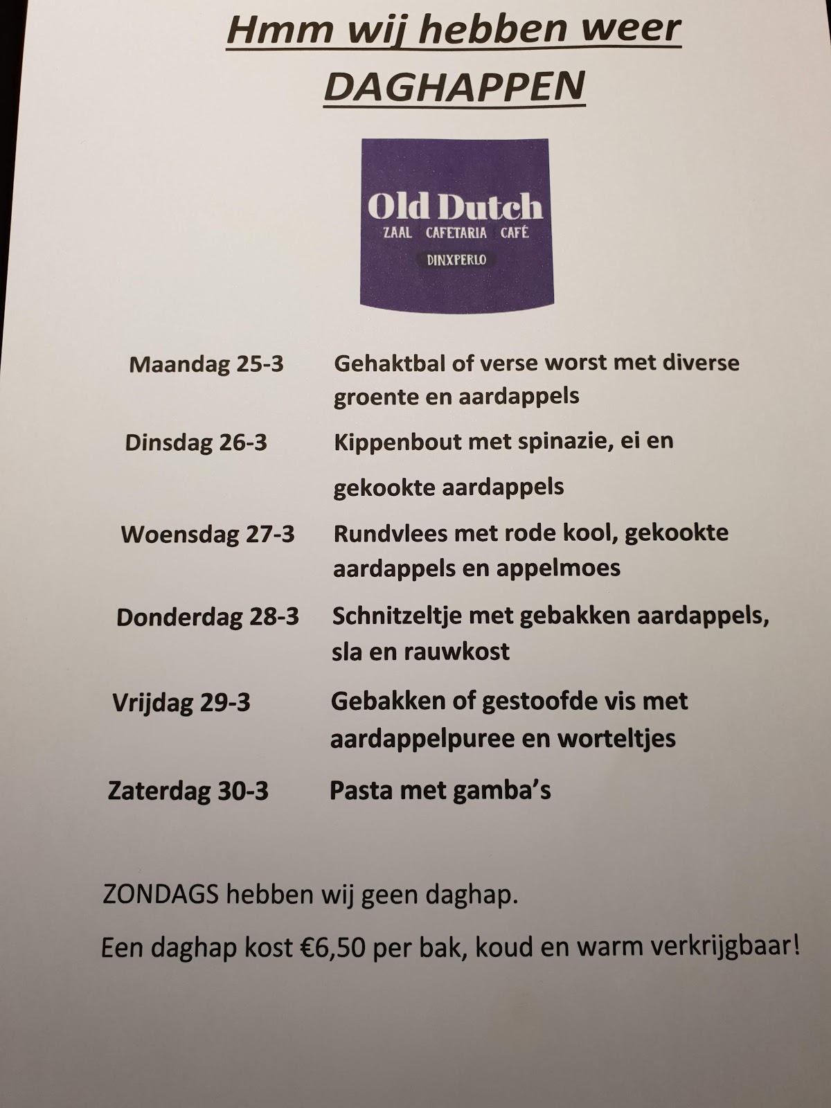 Menu at Old Dutch Dinxperlo - Café & Cafetaria, Dinxperlo