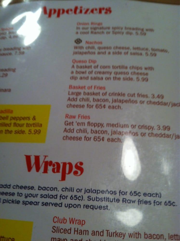 Menu at Wingbonz pub & bar, Rock Hill, Oakland Ave