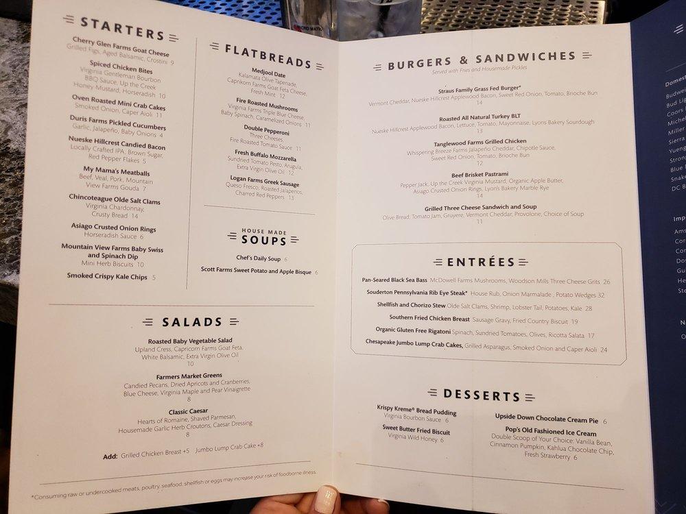 Menu at 15th & Eads restaurant, Arlington