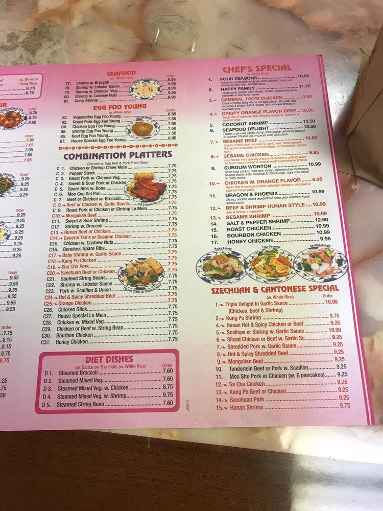 Menu at Jin Jin Restaurant, Pensacola Beach