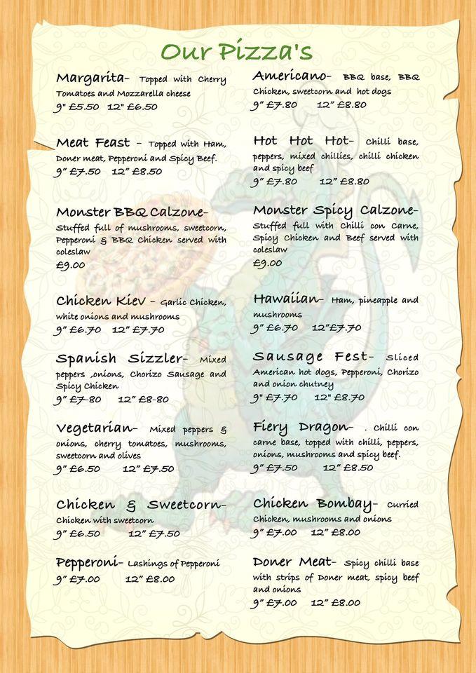 Menu at Green Dragon pub & bar, Kirton