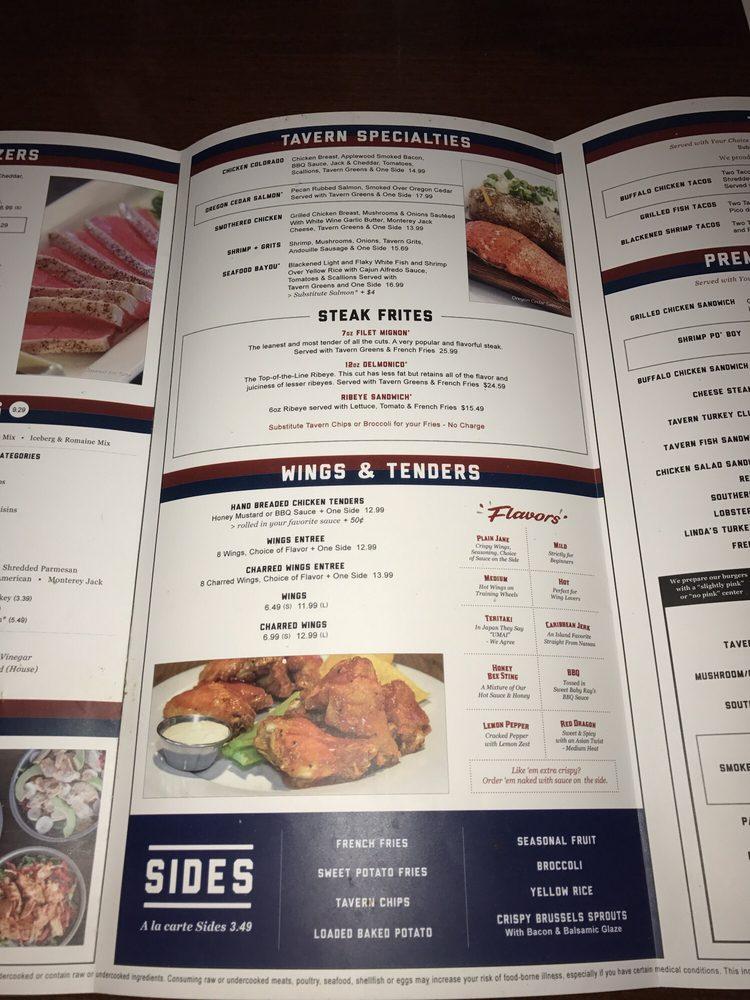 Menu at Hickory Tavern pub & bar, North Myrtle Beach