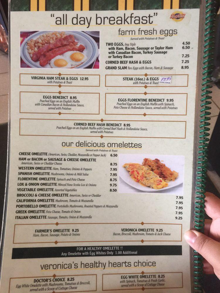 Menu at Veronica Plaza Diner & Restaurant, Franklin Township