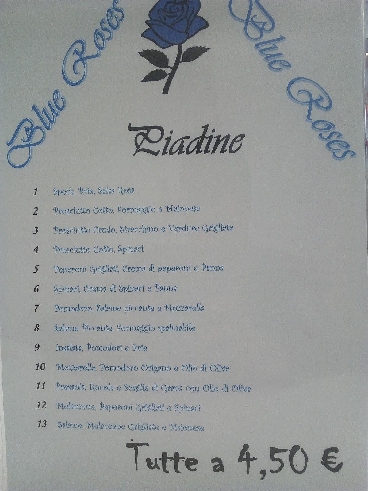 Menu at Blue roses pub & bar, Genoa