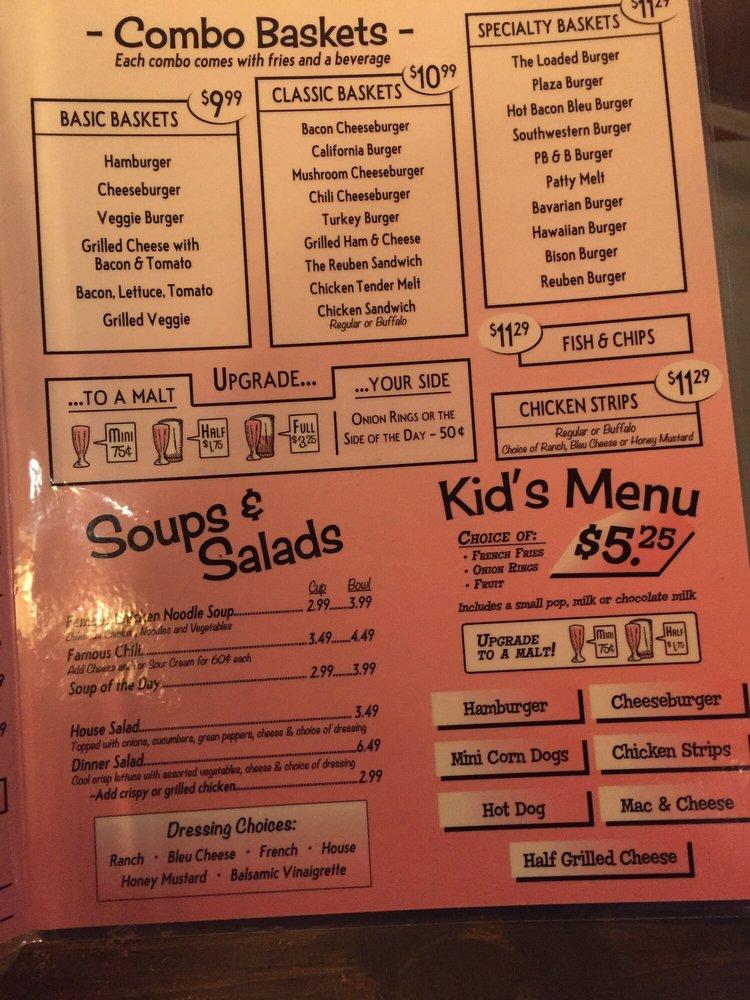 Menu at Original Malt Shop restaurant, Saint Paul, Larpenteur Ave W