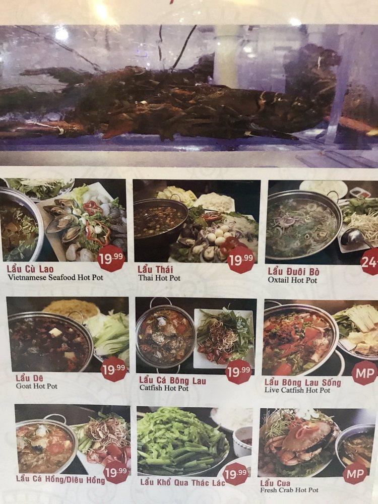 Menu at Tràm Chim Fresh Seafood restaurant, Westminster, Bolsa Ave Ste B