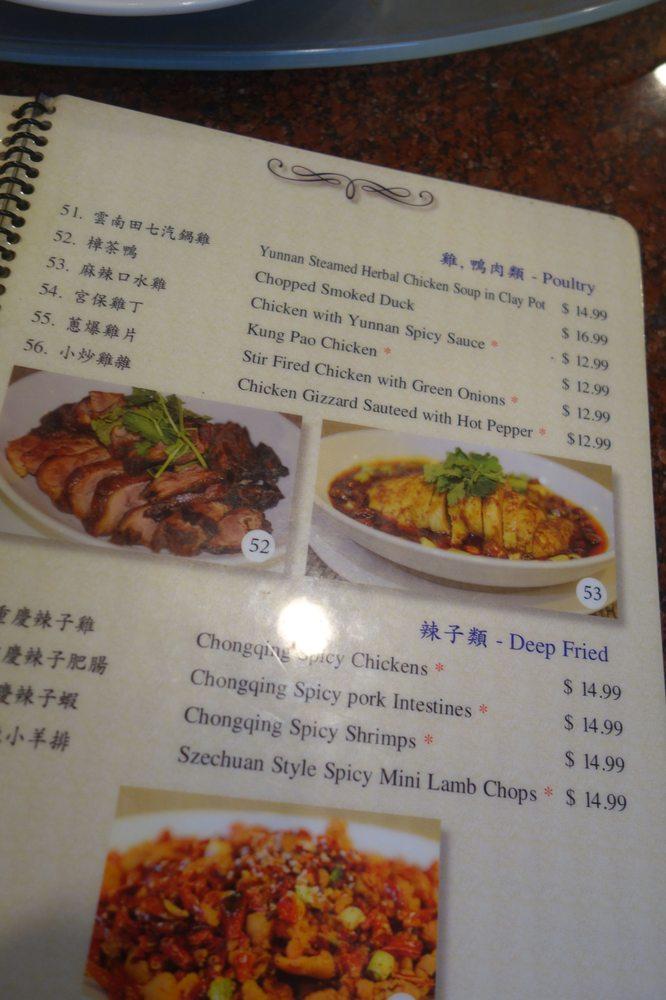 Yunnan Tasty Garden Menu