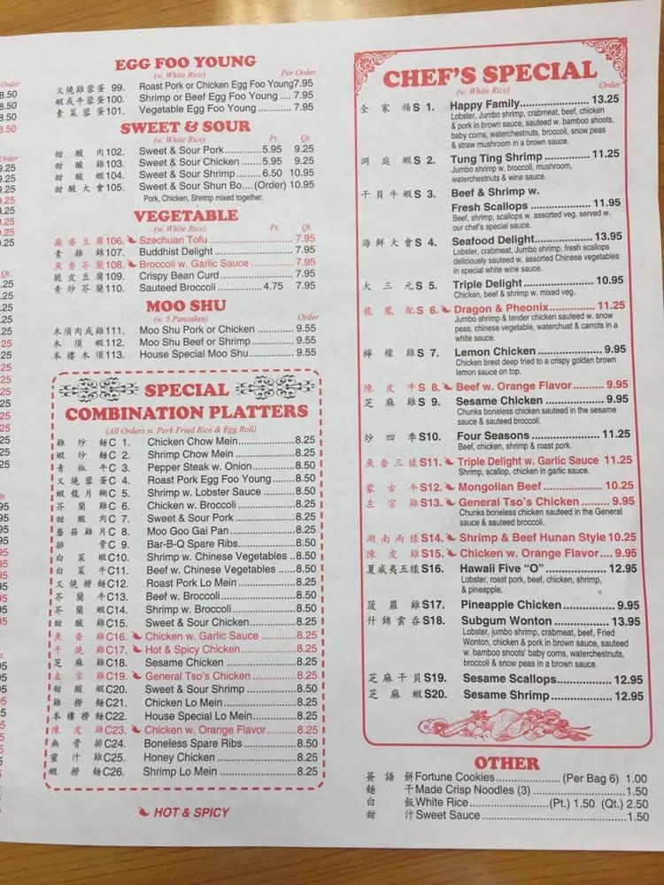 Menu at Lucky Kitchen restaurant, Clayton