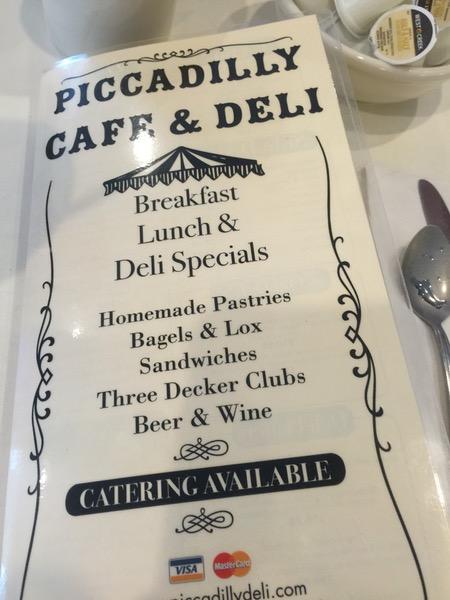Menu at Piccadilly Cafe & Deli, Yarmouth